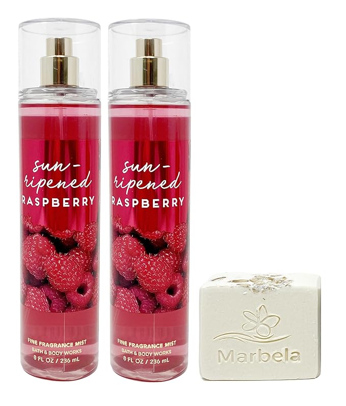 Amazon.com : Bath & Body Works Sun-Ripened Raspberry - 2 pack of Fine ...