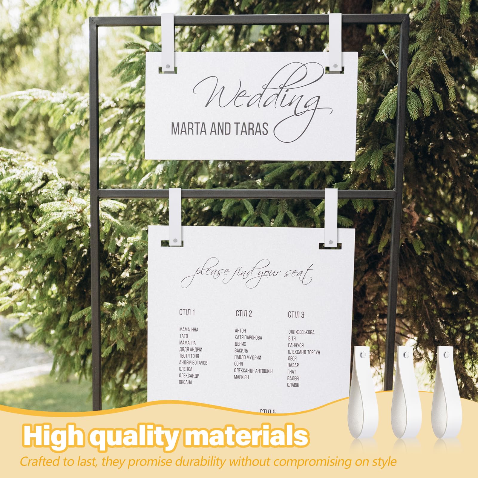 Snapklik.com : Vercraft 4 Pcs Faux Leather Sign Straps For Hanging Sign ...