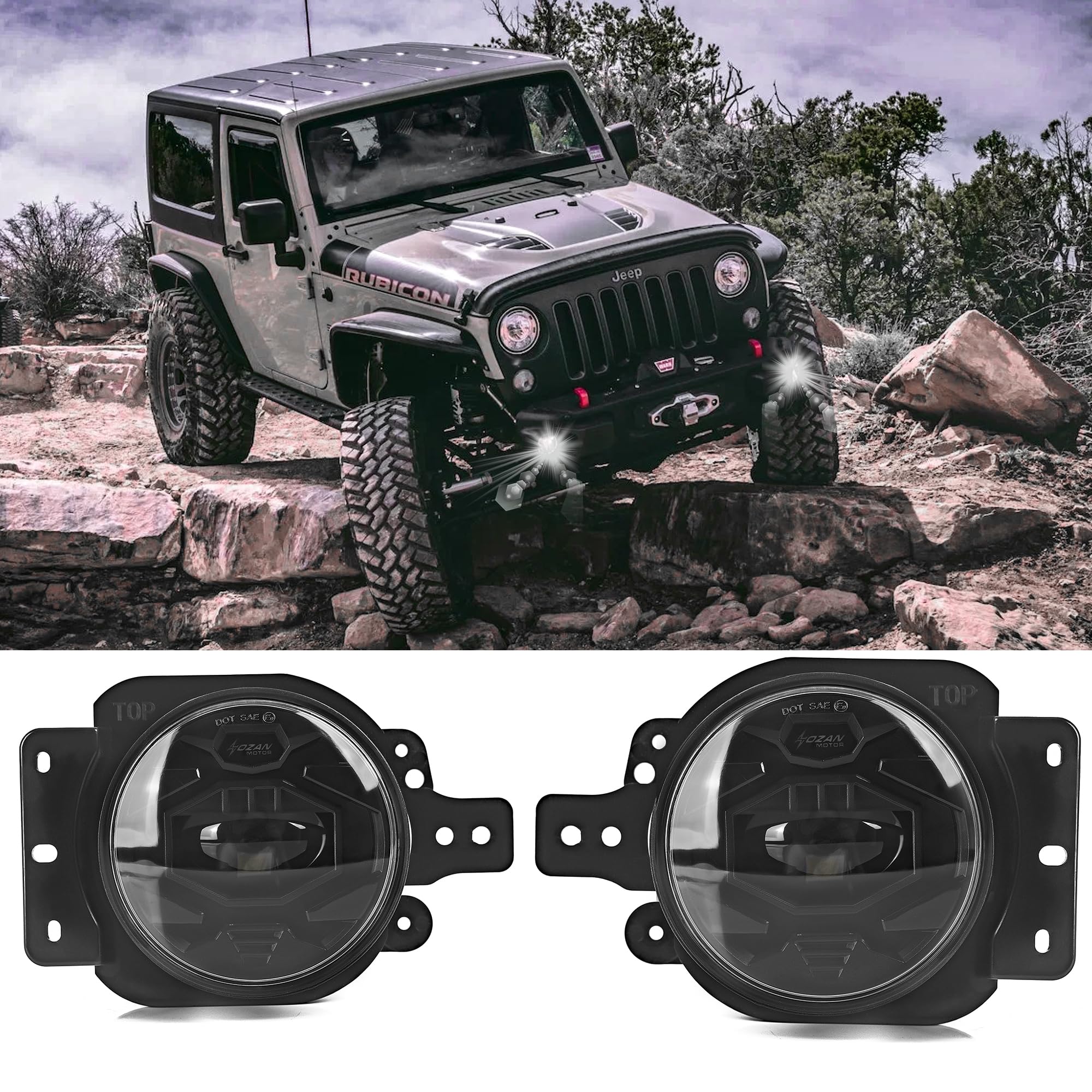 Amazon.com: NKCELL POWER New Upgrade 4 Inch LED Fog Lights Bumper ...