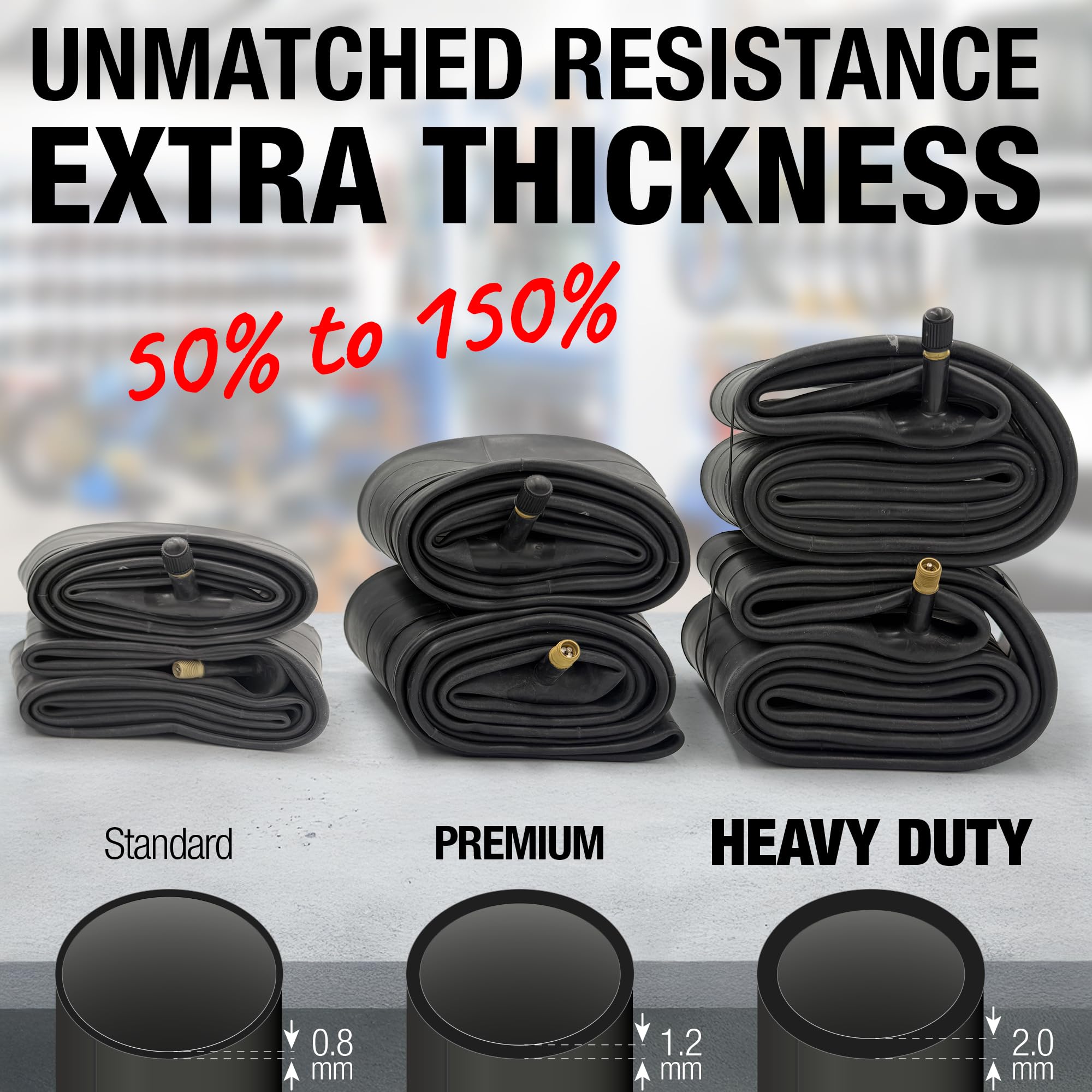 Air Tubes 2-Pack 20x4 Heavy Duty Self-Sealing Bike Tubes - Puncture ...