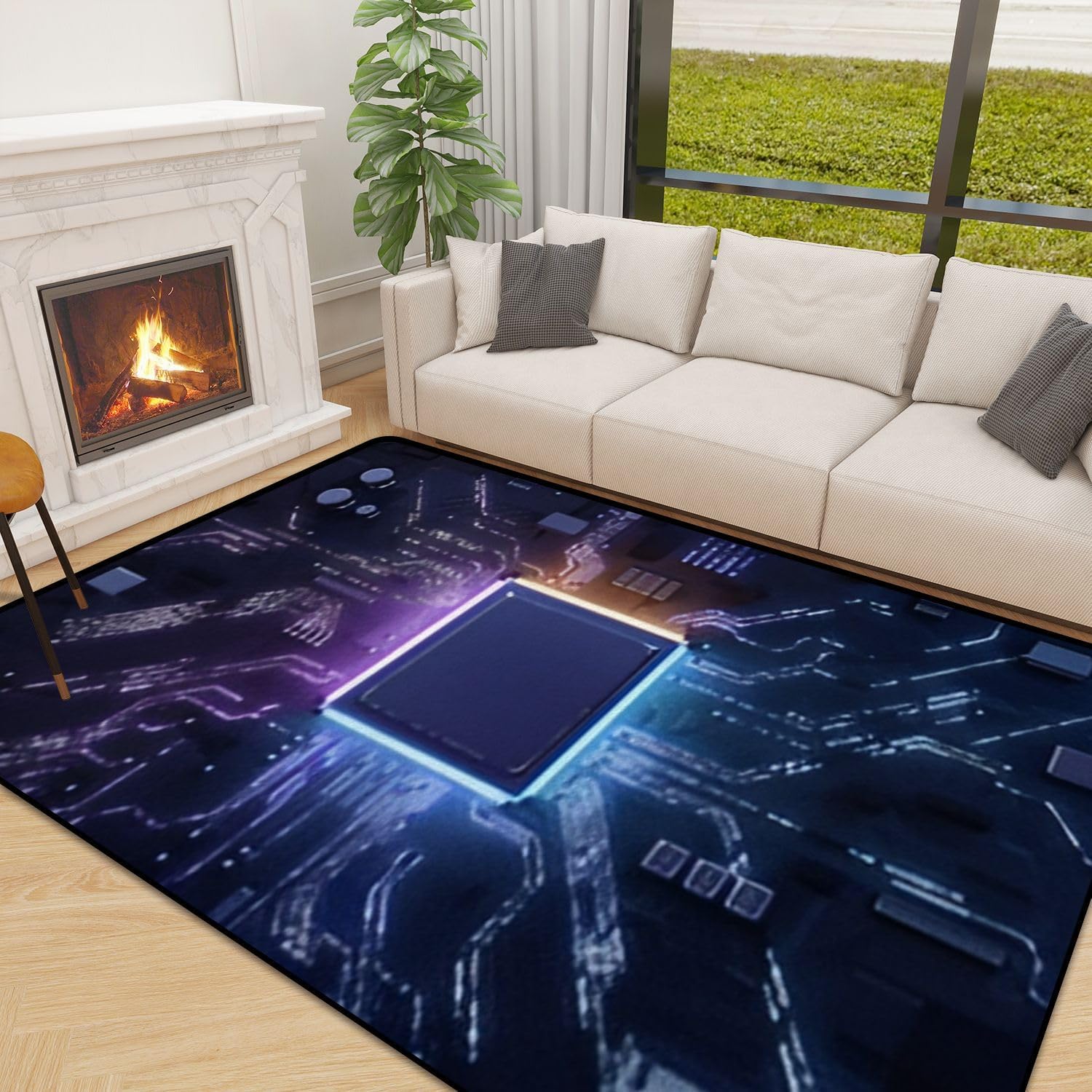 Amazon.com: FUIENCFKE Area Rug Central Computer Processors Motherboard ...