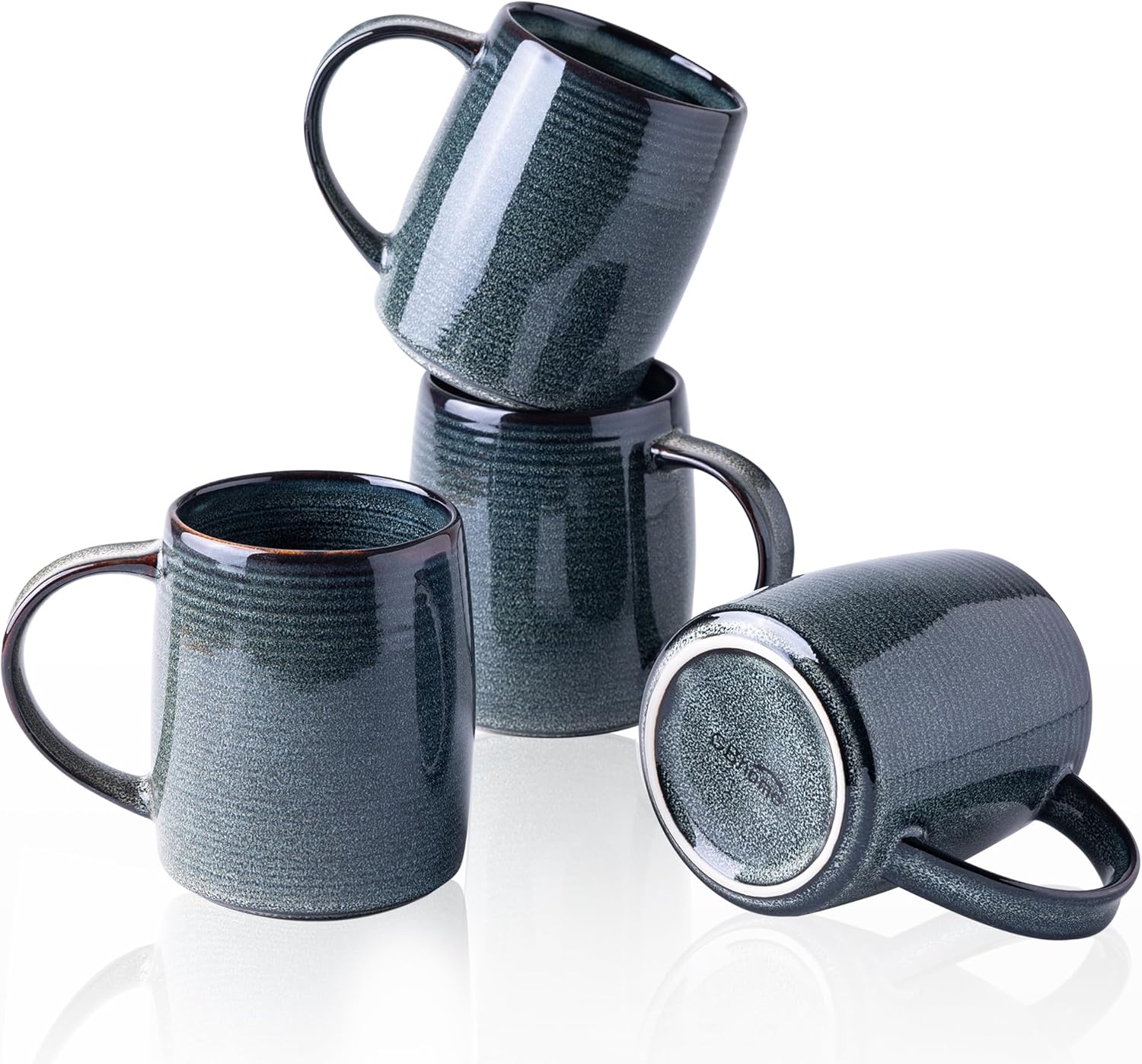 Amazon.com: GBHOME Large Coffee Mugs Set of 4, 18oz Handmade Ceramic ...