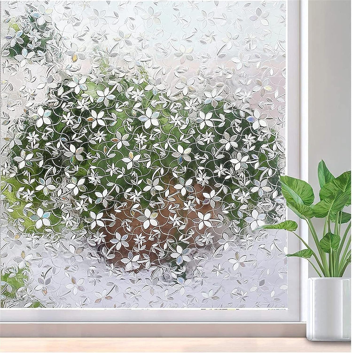 Amazon.com: Window Film Window Privacy Film 3D Self-Adhesive Decor ...