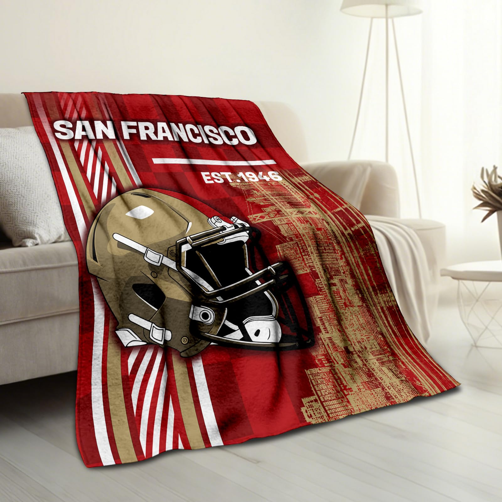 Amazon.com: Sport Blanket 60" X 50" Cozy Soft Flannel Throw Blankets ...