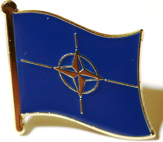 NATO Flag Pin Badge : Amazon.co.uk: Fashion