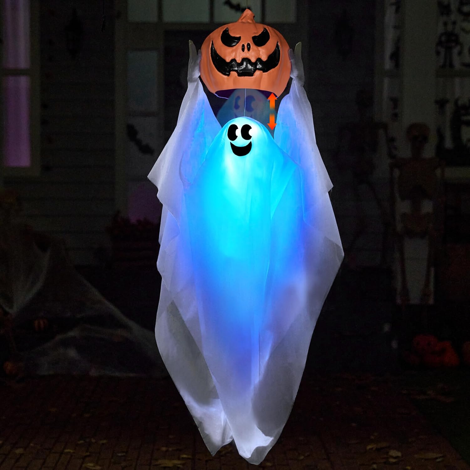 Amazon.com: JOYIN 35.5" Halloween Decorations Outdoor Hanging Light Up ...