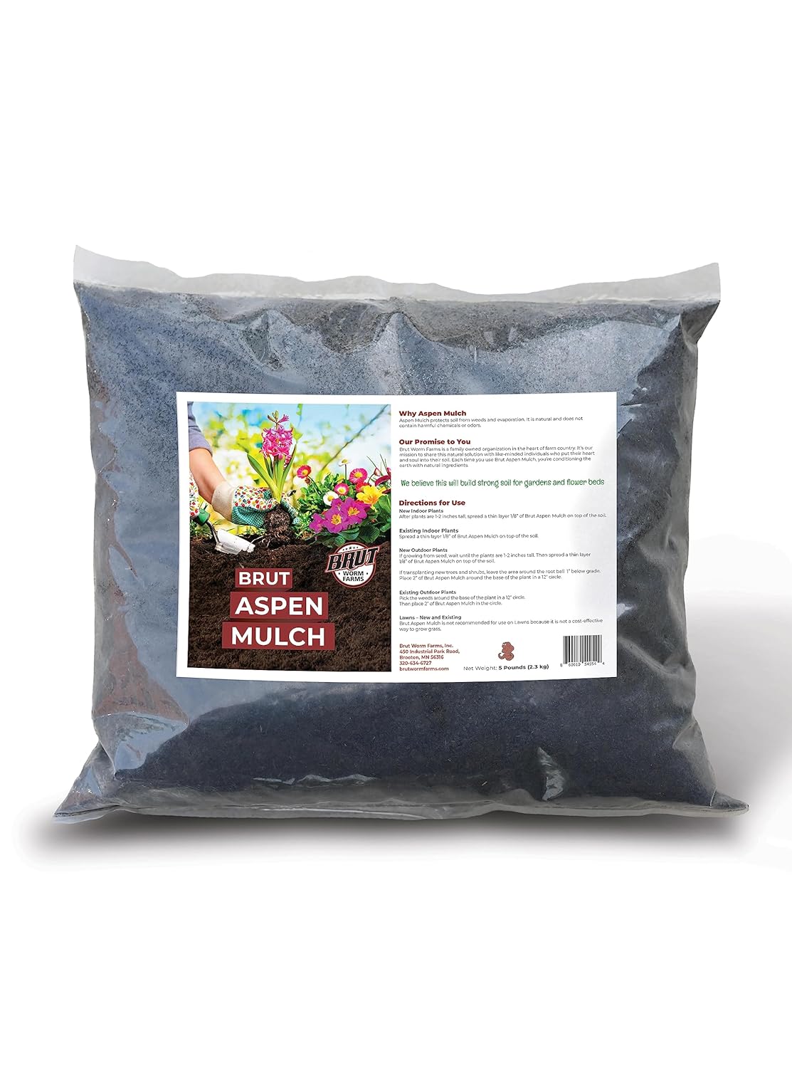 Amazon.com : Brut Organic Aspen Mulch – 5 Lb – High Carbon – Water ...