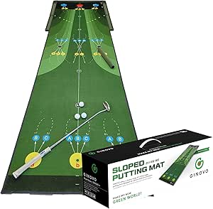 GINOVO - 10 ft Sloped Golf Putting Mat, 31 Different Putting Paths ...