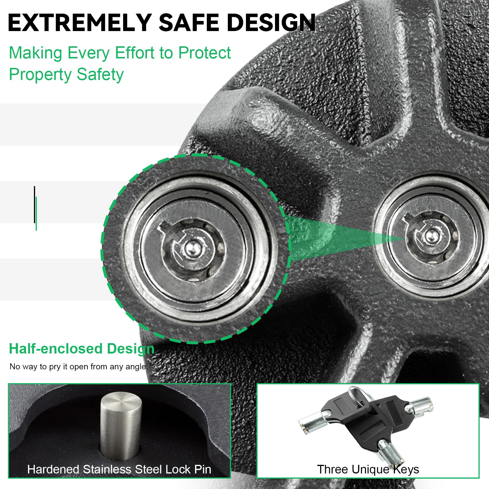 Snapklik.com : Upgraded 2 5/16-inch Trailer Hitch Lock, Heavy-Duty ...