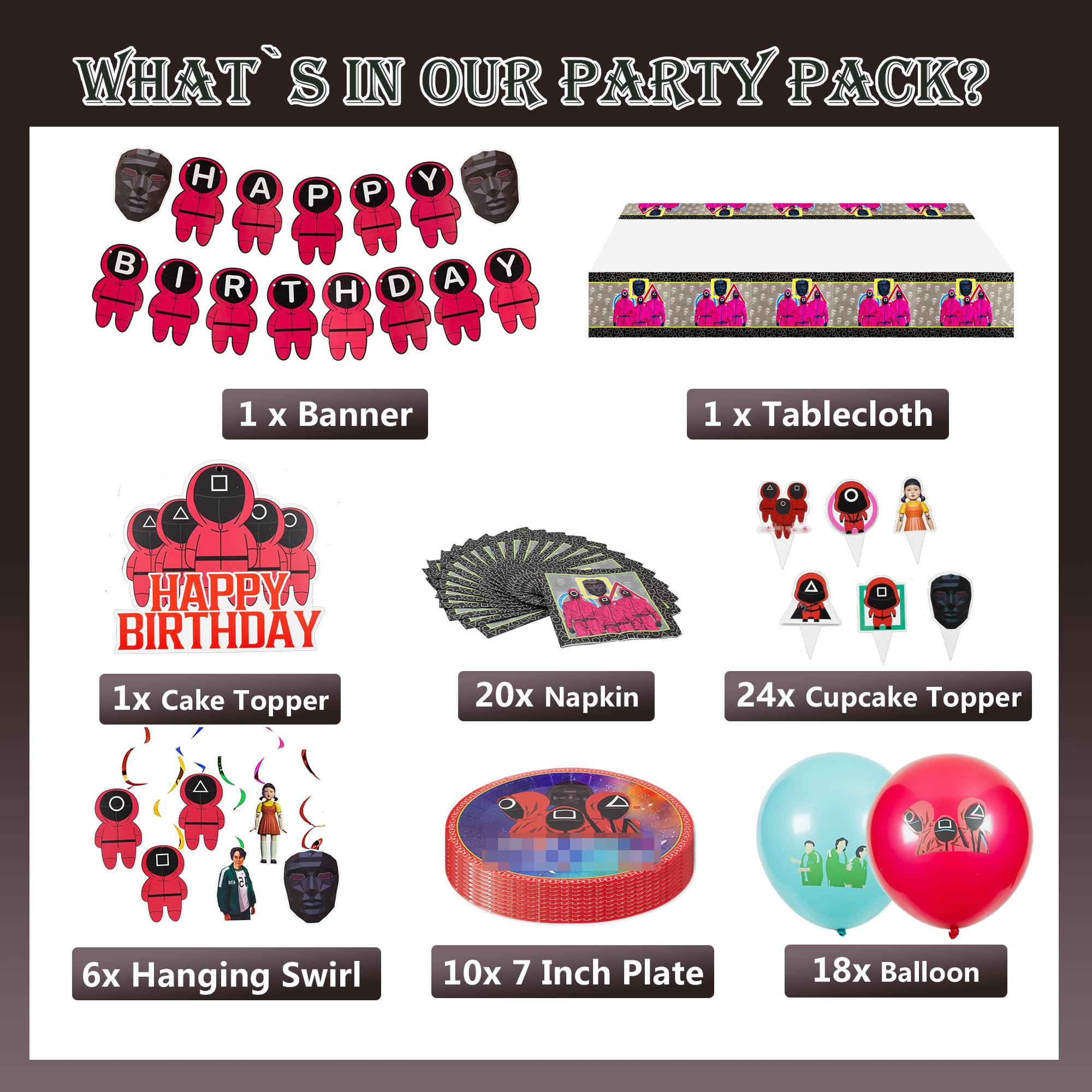 TV Game Birthday Party Decorations, TV Game Theme Party Supplies Set ...