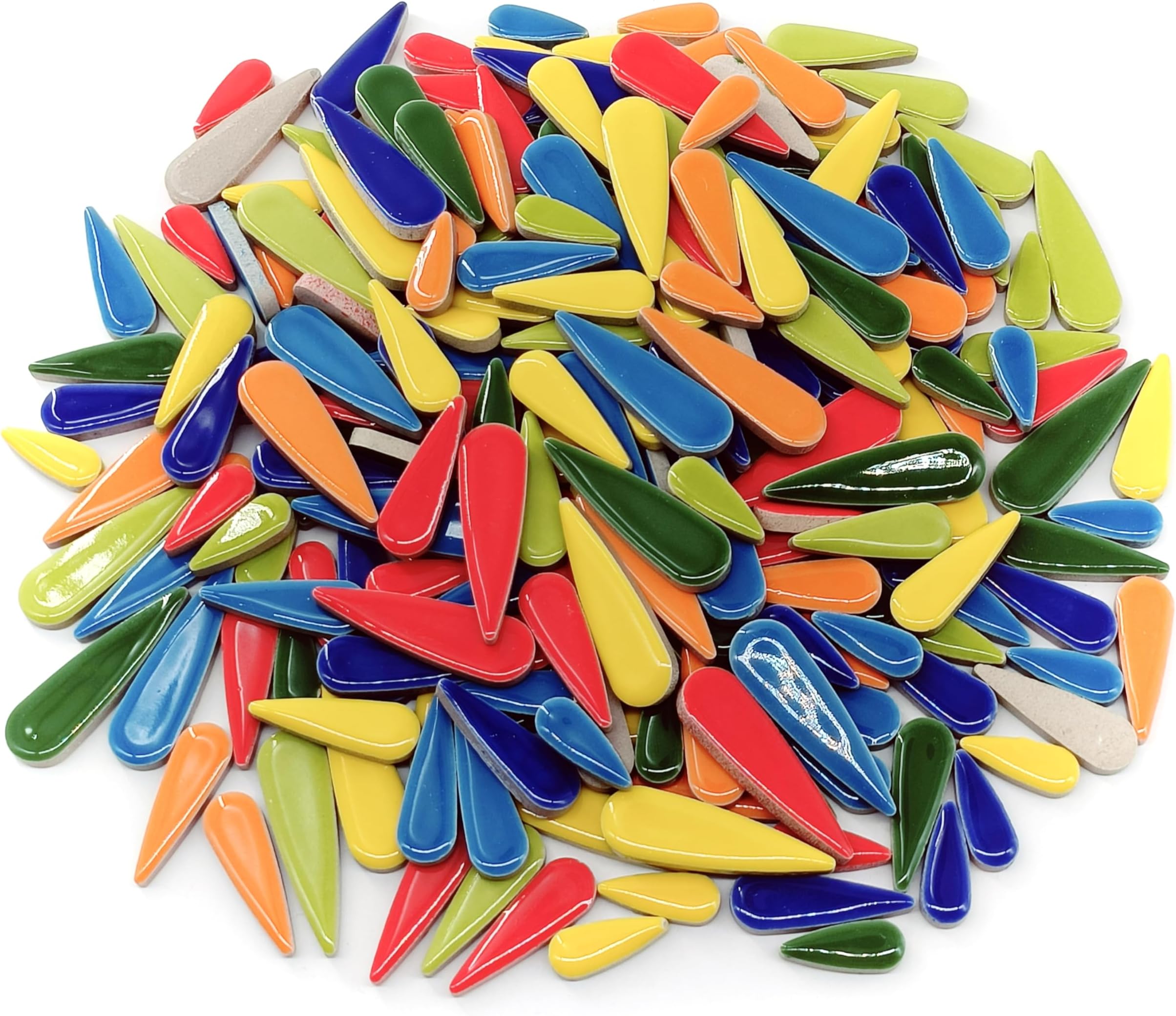Amazon.com: EDFLIFE Glazed Ceramic Tiles for Crafts, Tear Drop ...