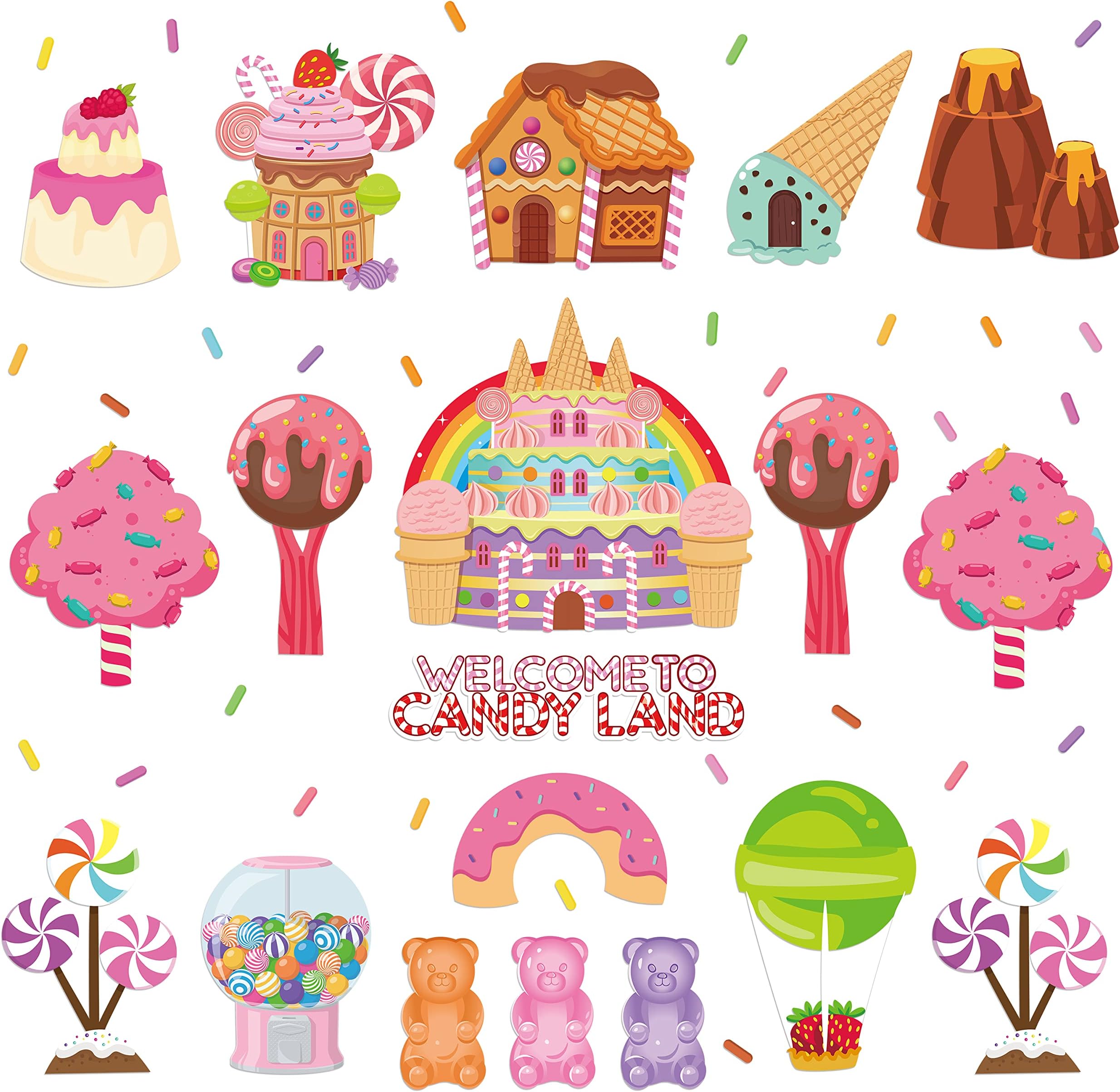 Amazon.com: Candy Photo Booth Props(25CT),Lollipop,Dessert,Cake,Ice ...