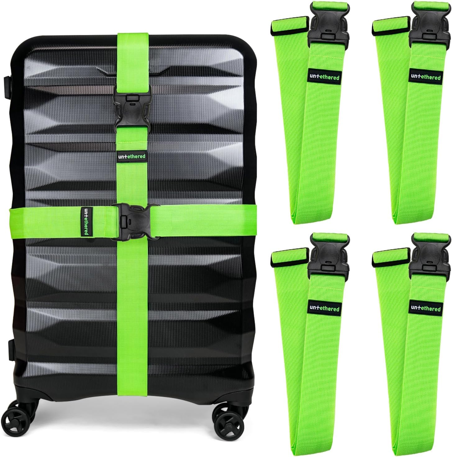 Amazon.com: Luggage Straps 8Pack TSA Approved Adjustable Suitcase Belts ...
