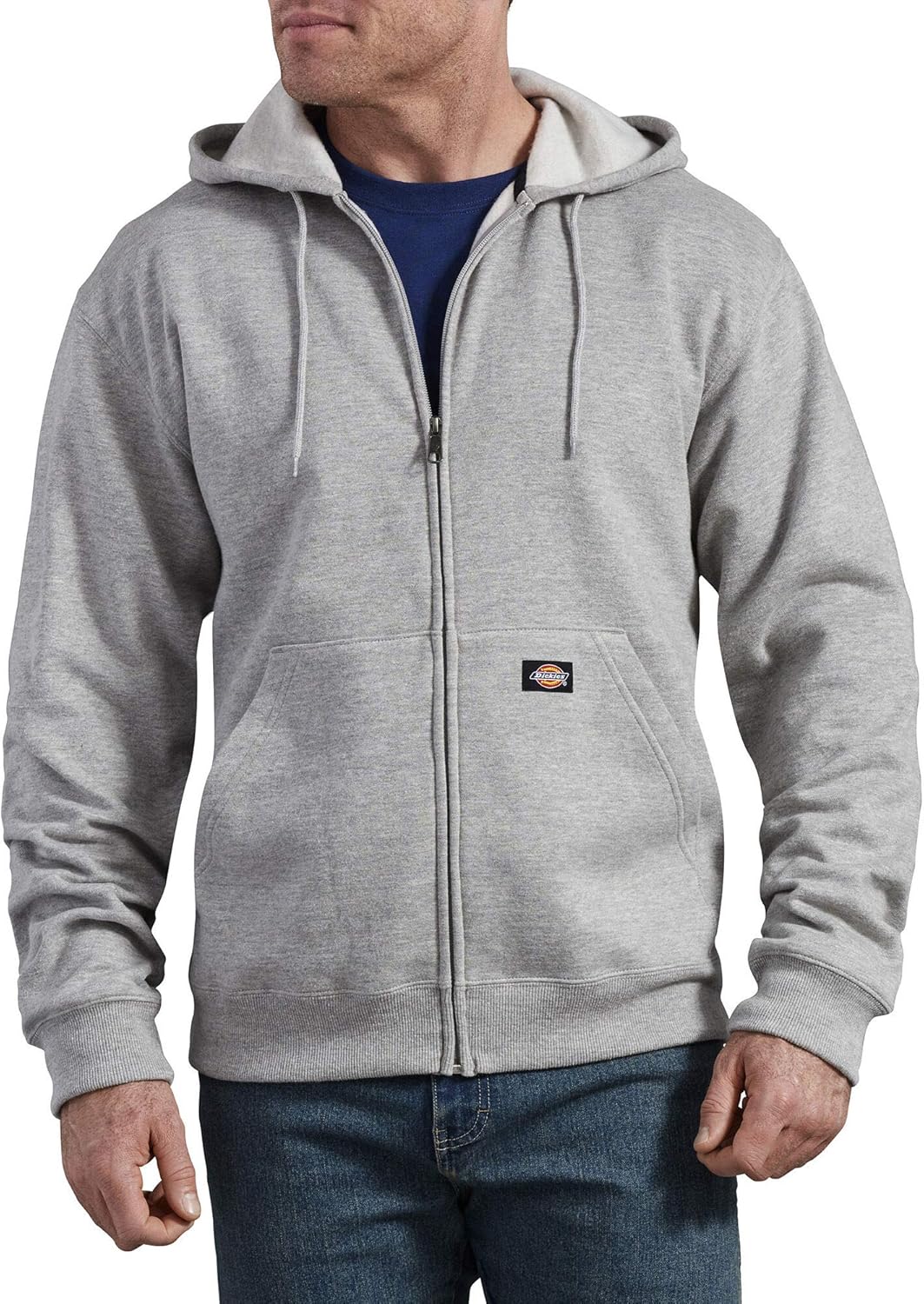 Amazon.com: Dickies Midweight Full Zip Fleece Hoodie Relaxed Heather ...