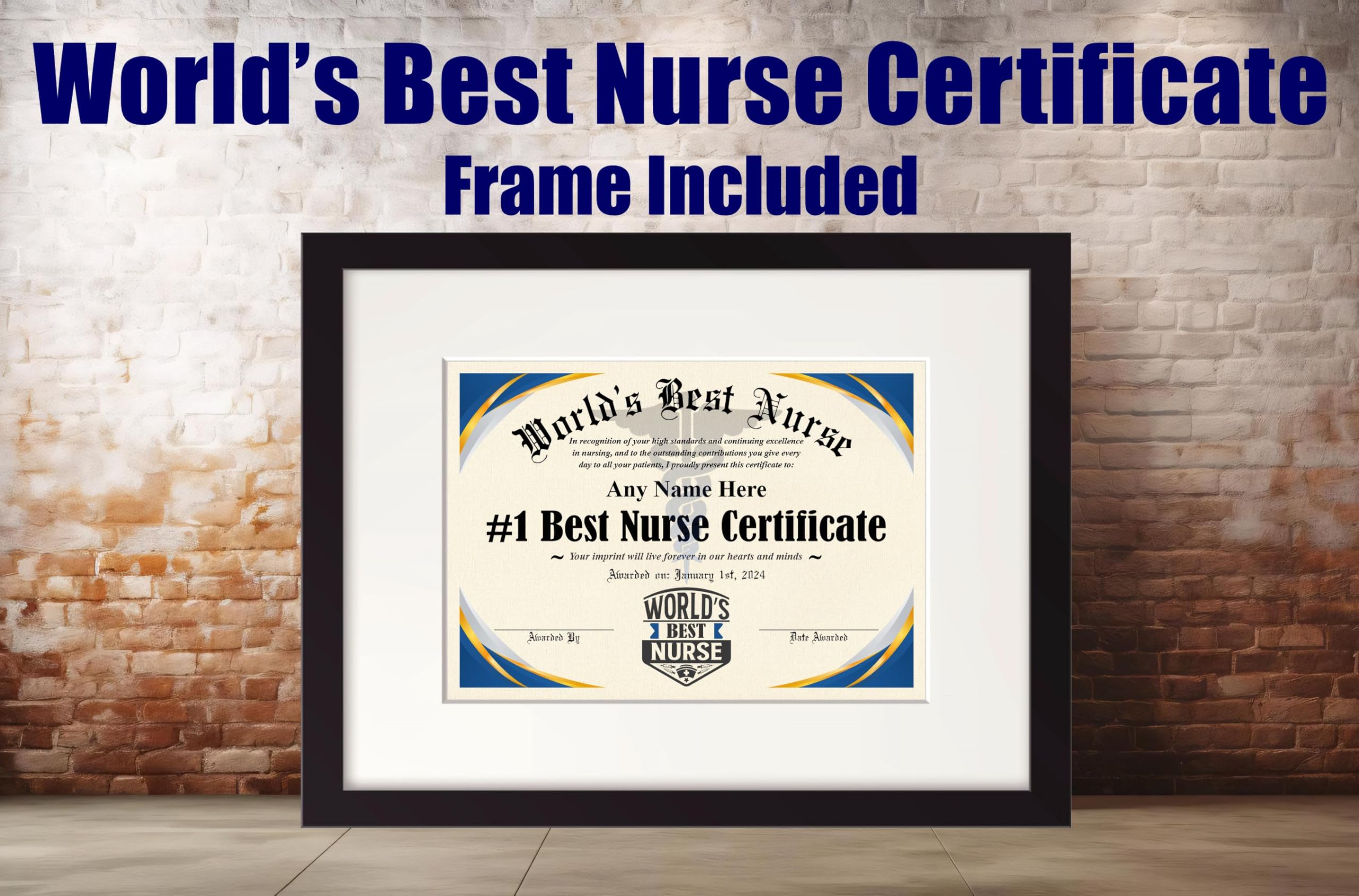 World Best Nurse Certificate Award Certificate For Best Nurse Etsy