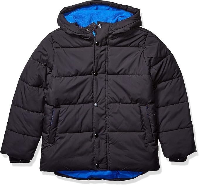 Amazon.com: Amazon Essentials Heavyweight Hooded Puffer Jacket ...