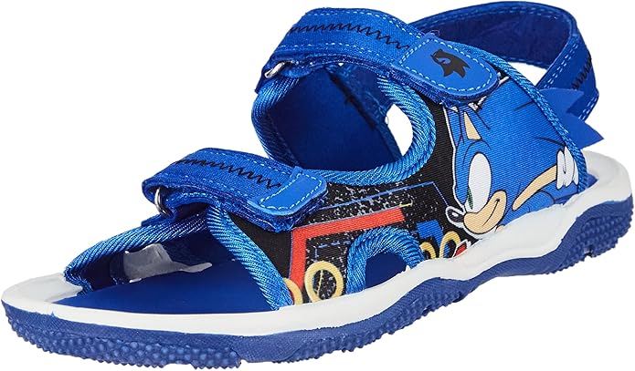 Sonic The Hedgehog Sports Sandals for Boys Sega Open Toe Easy Fasten ...