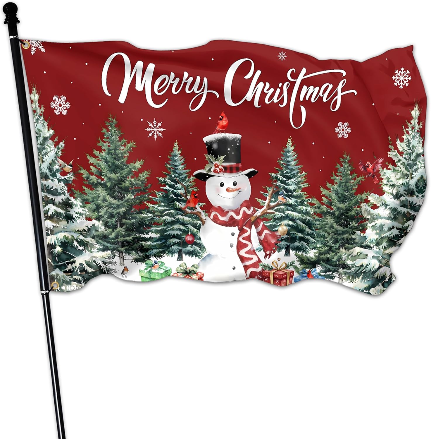 Amazon.com : Merry Christmas Flag for Outside 3x5 Ft Polyester ...
