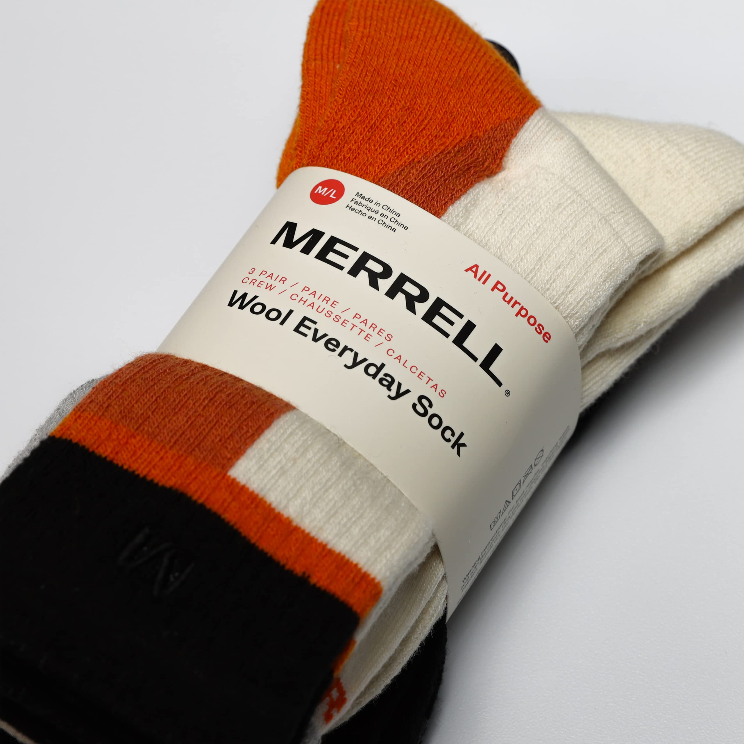 Snapklik.com : Merrell -mens And -womens Wool Everyday Hiking Socks-3 ...