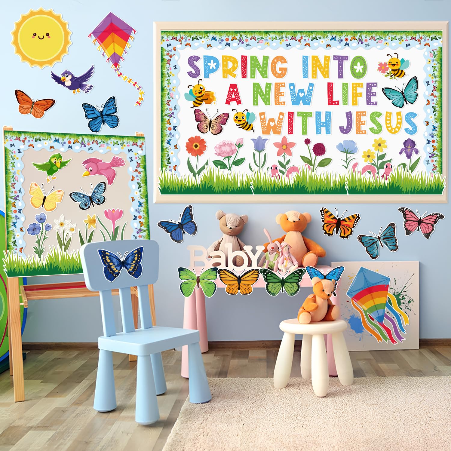 Snapklik.com : AsodSway Easter Spring Jesus Cutouts - 139P Spring Into A New Life