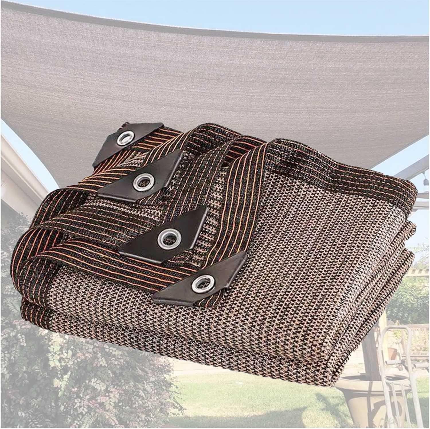 Amazon.com: Shade Cloth for Garden Brown, 90% Outdoor Sun Shade Net ...