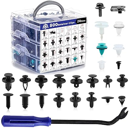 Car Retainer Clips 24 Most Popular Sizes Fasteners 801 PCS Automotive ...