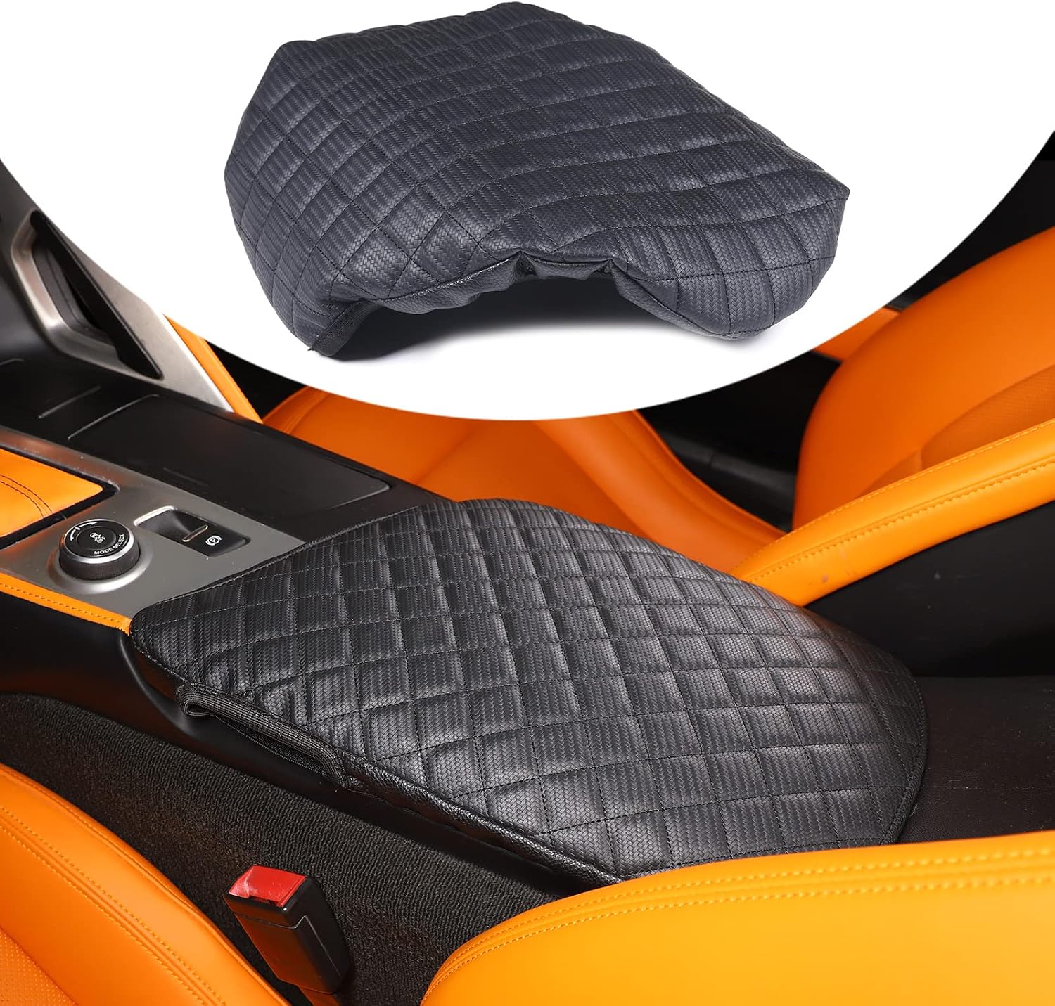 Auto Center Console Pad, Center Console Pad PU Armrest Cushion Cover ...