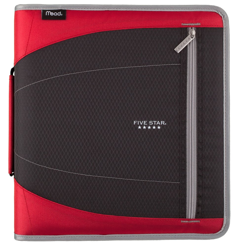 Amazon.com : Five Star 2 Inch Zipper Binder, 3 Ring Binder, Removable ...