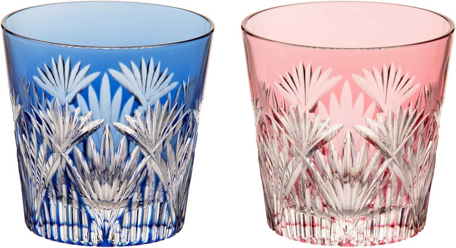 Amazon.com | Kagami Crystal Edo Kiriko Pair Cold Sake Cup: Sake Cups ...