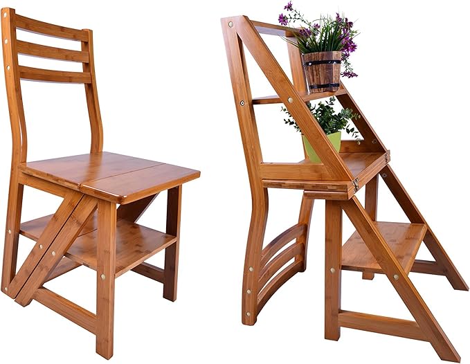 Amazon.com: AlienTech Natural Wood Multi-Functional Convertible Folding ...