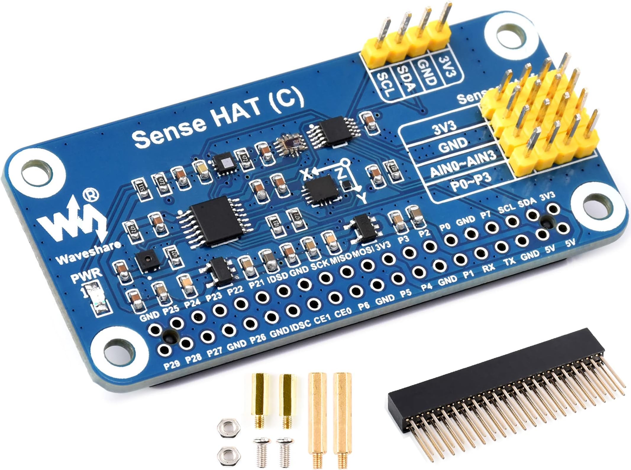 Amazon.com: Sense HAT (C) for Raspberry Pi 4B/3B+/3B/2B/A+ /Zero/Zero W/ Zero 2W/2WH, Onboard ...