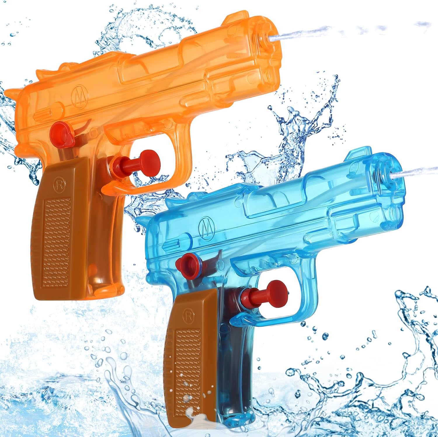 2 Pack Mini Water Guns, Water Gun Pistol Toy for Kids 2 Bright Colours ...
