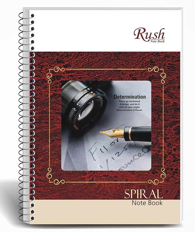 Rush Premium A4 Spiral Notebook unruled 400 Pages Notebook | A4 Size ...