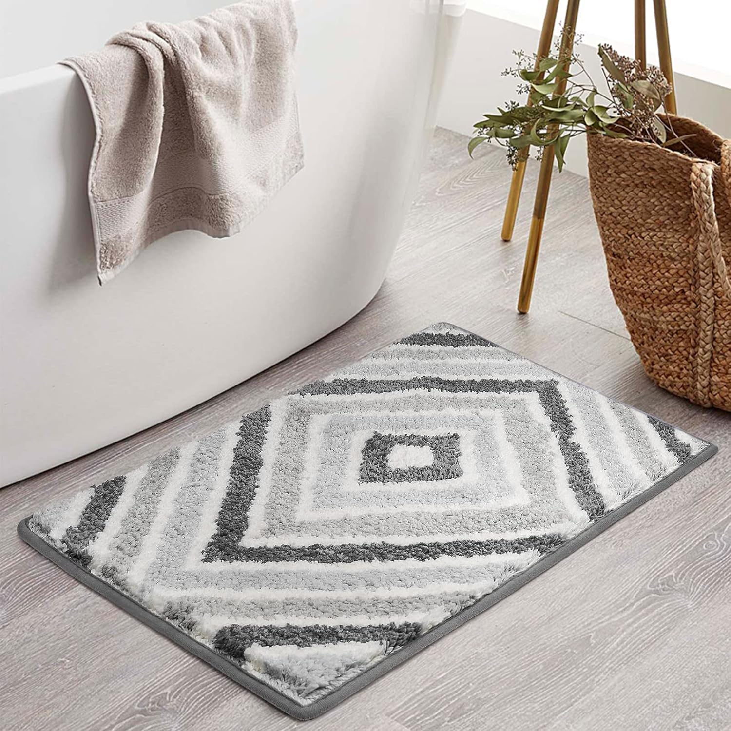 SAMODRA Bathroom Rugs Bath Mat for Bathroom Non Slip and Water ...