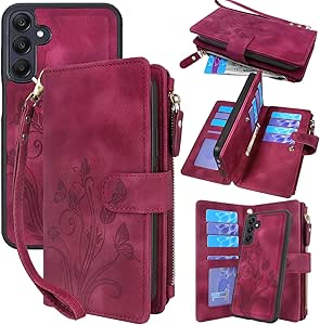 Amazon.com: Lacass Case Wallet for Samsung Galaxy A25 5G, [12 Card Slots] ID Credit Cash Holder ...