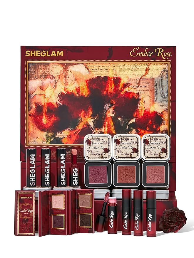 Amazon.com : SHEGLAM Ember Rose Collection Valentines Gift Pink Lip ...