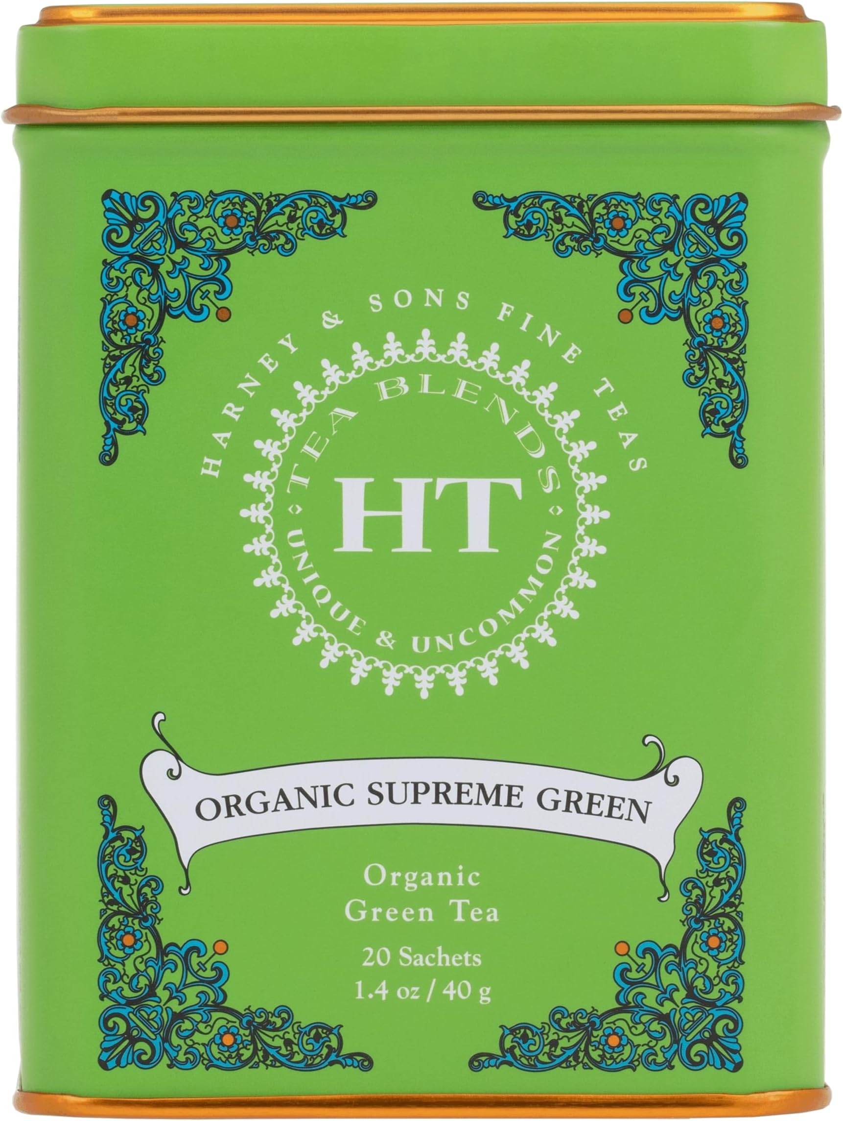 Amazon.com : Harney Sons HT Tea Blend Organic Plain Green 20 Tea ...