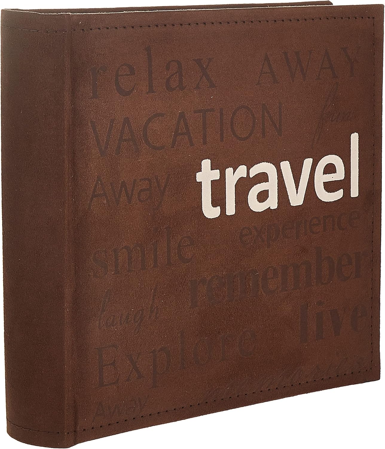 Amazon.com: Pioneer Travel Text Design Sewn Faux Suede Cover Photo ...