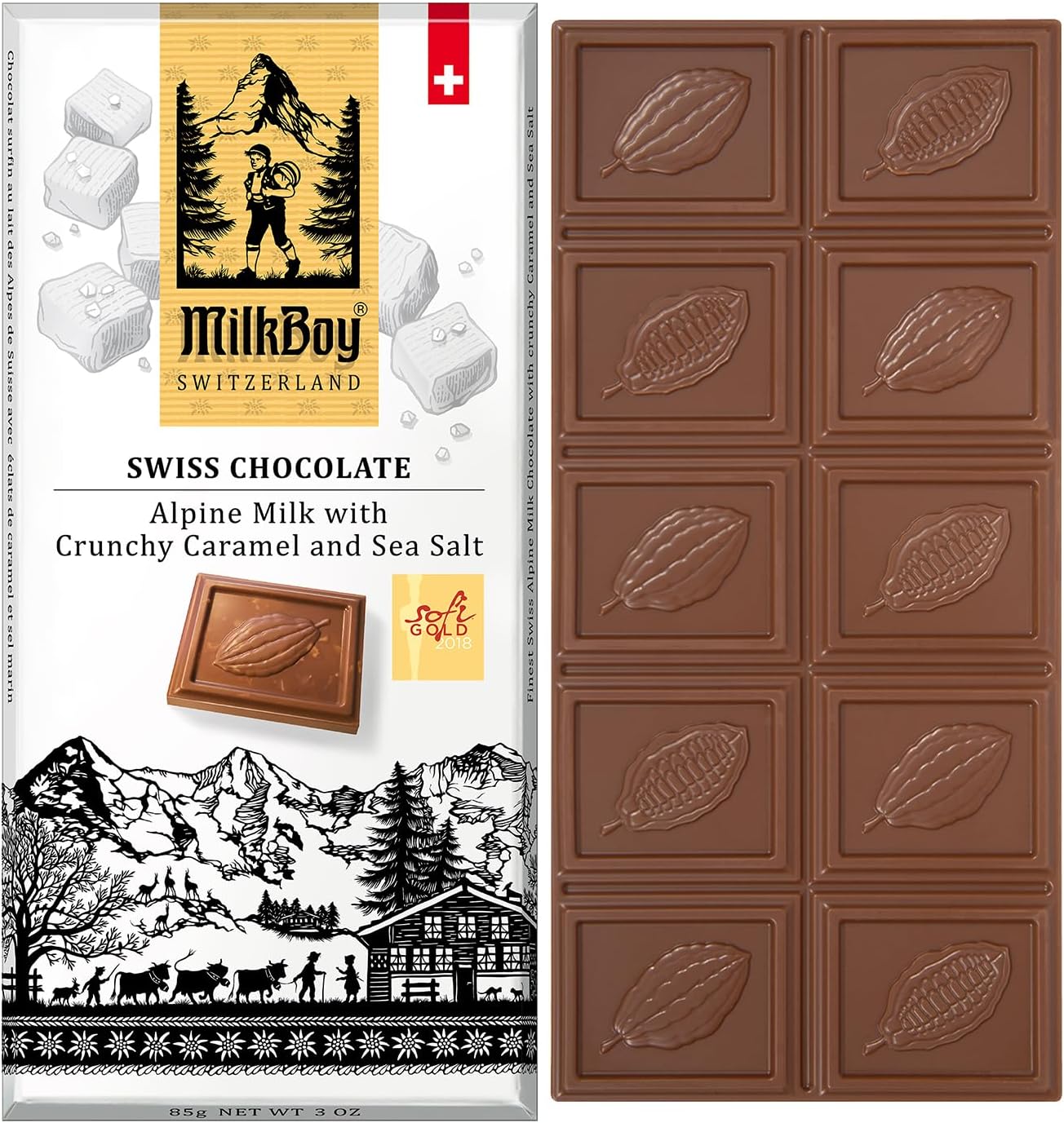 Amazon.com : Schogetten Alpine Milk Chocolate Bar Candy Original German ...