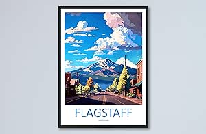 Amazon.com: Flagstaff Travel Print Wall Art Flagstaff Wall Hanging Home ...
