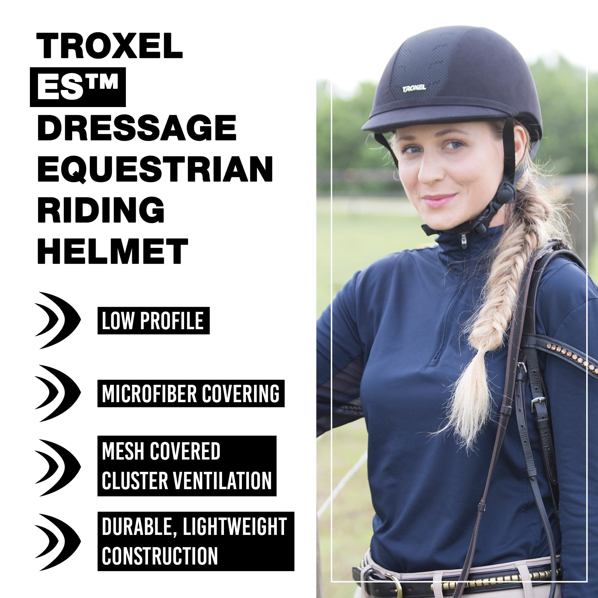 Snapklik.com : Troxel ES Sleek Horse Riding Helmet, Low-Profile, Self ...