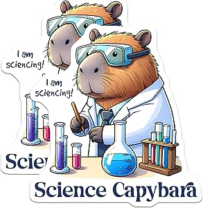 Amazon.com: (2 Pack) Science Capybara Magnets - Academic Decor ...