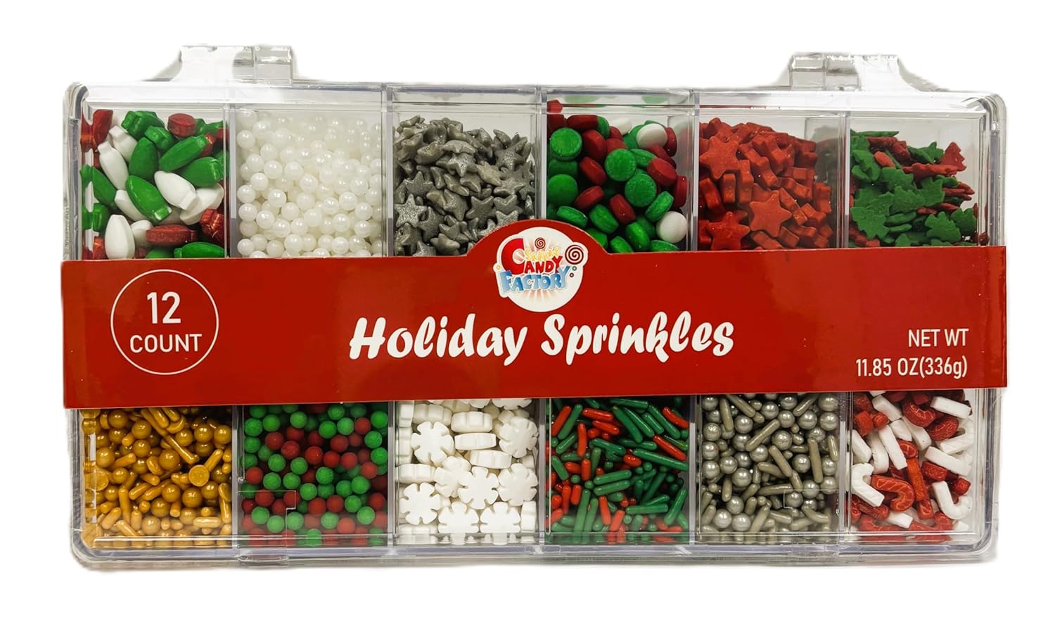 Amazon.com: Holiday Sprinkles Set 12 Count 11.85 Oz Different Types in ...