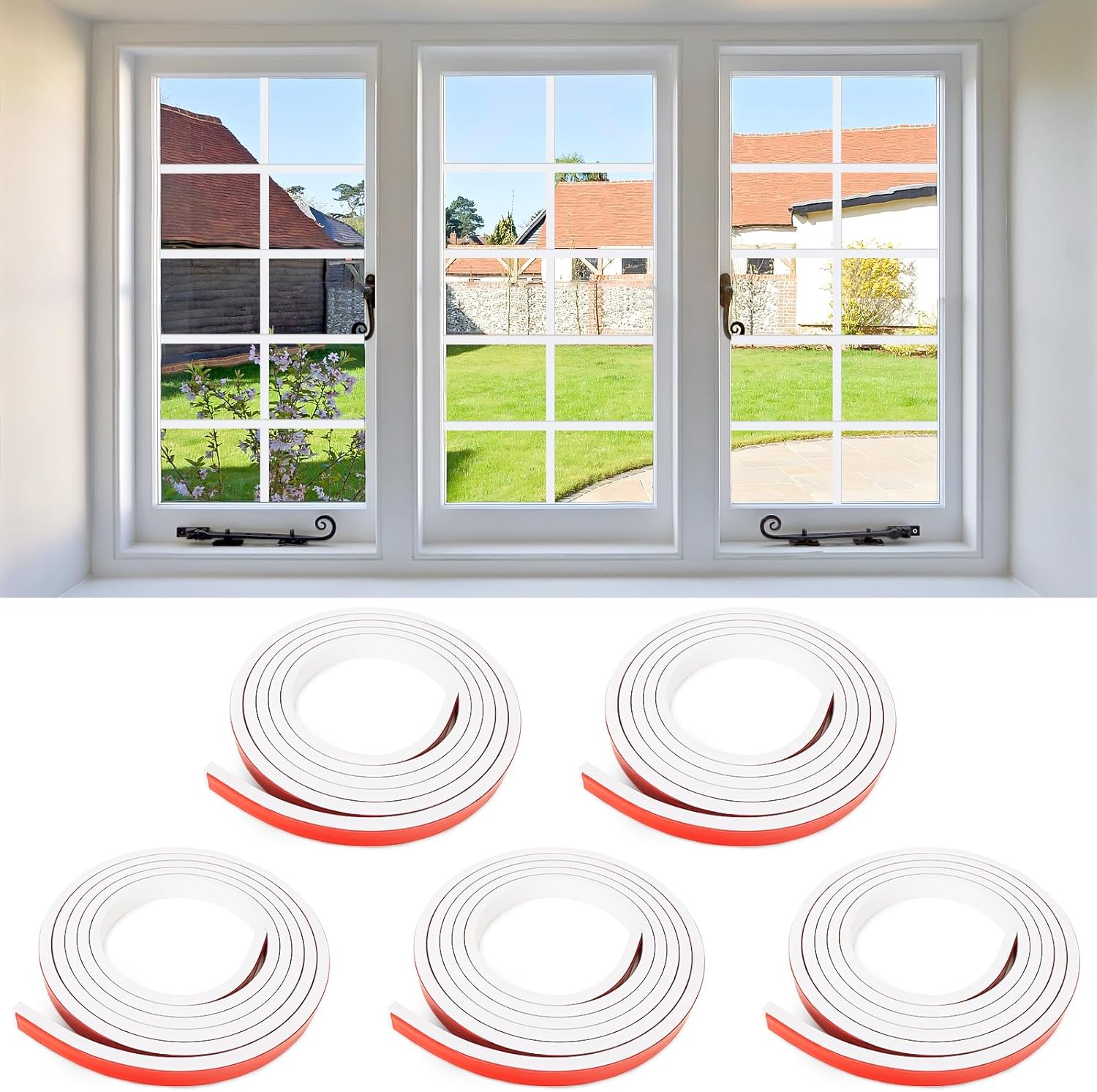 Amazon.com: HolyMaji Window Grid Kit 32.8ft Self-Adhesive Window Grille ...
