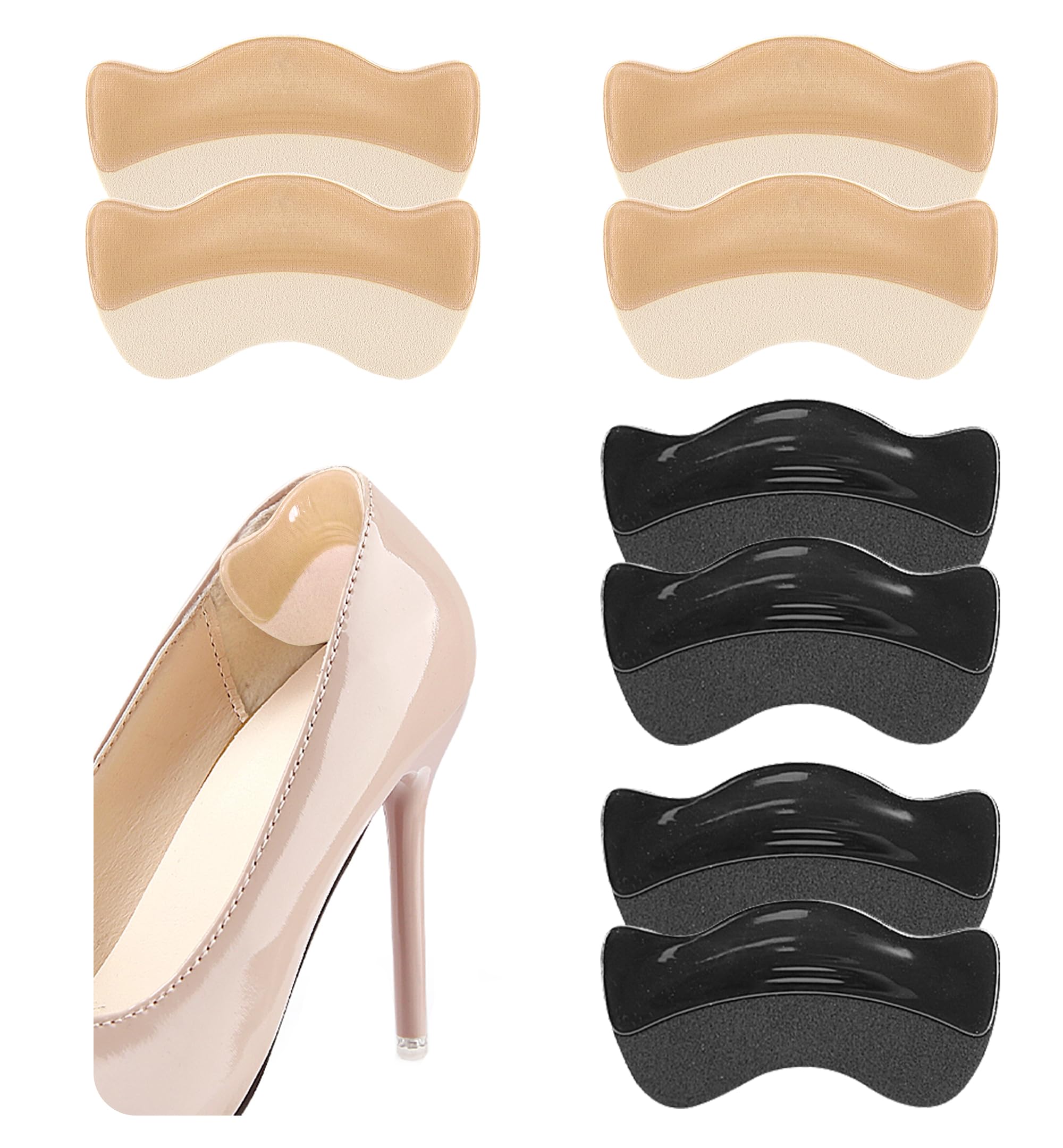 Amazon.com: HiRui 4 Pairs Gel Heel Grips & Liners - Cushion Pads and ...