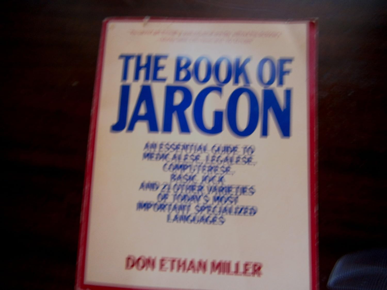 The Book of Jargon: Miller, Don Ethan: 9780020809708: Amazon.com: Books