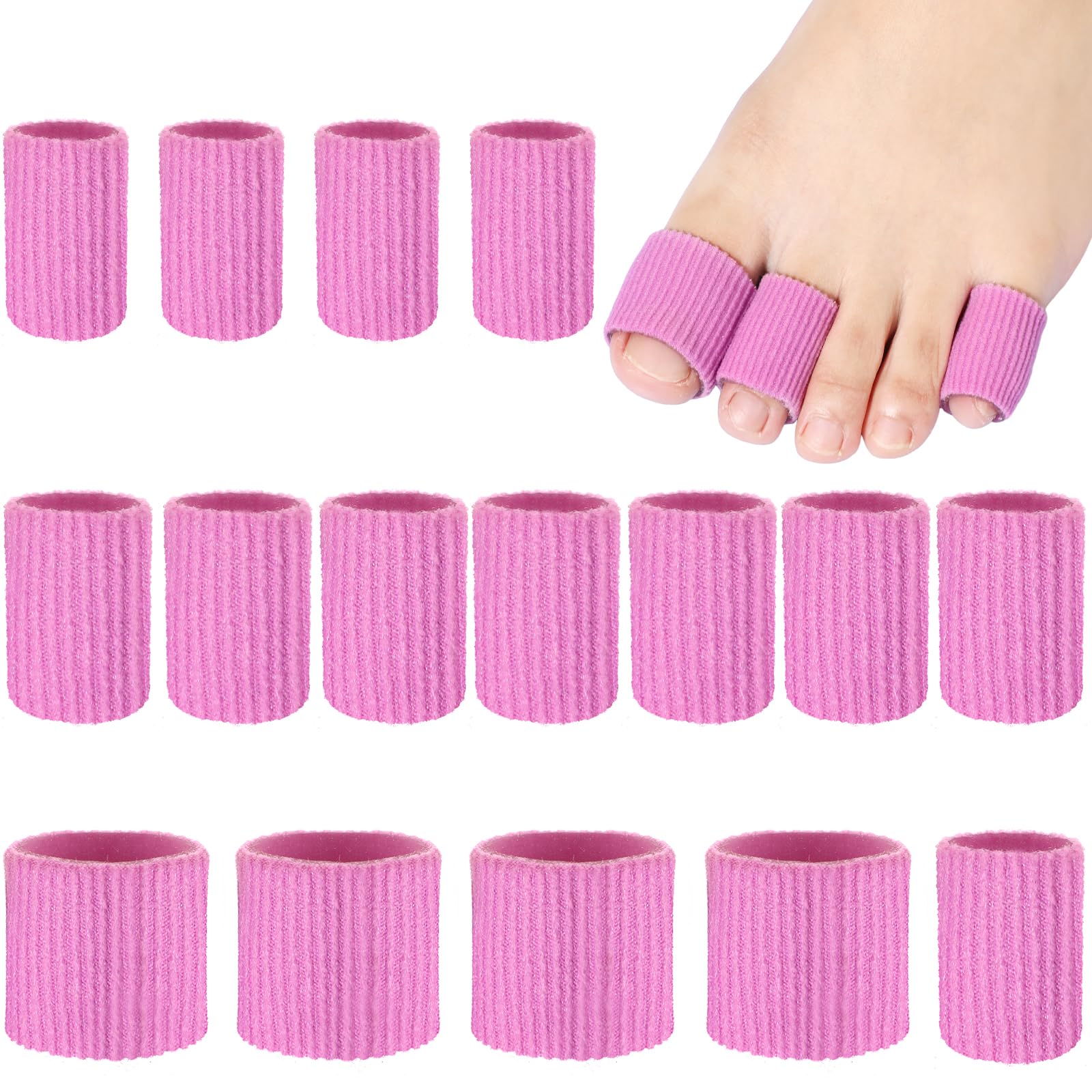 Amazon.com: 16 Pcs Toe Cushion Tube Toe Tubes Sleeves Soft Gel Corn Pad ...