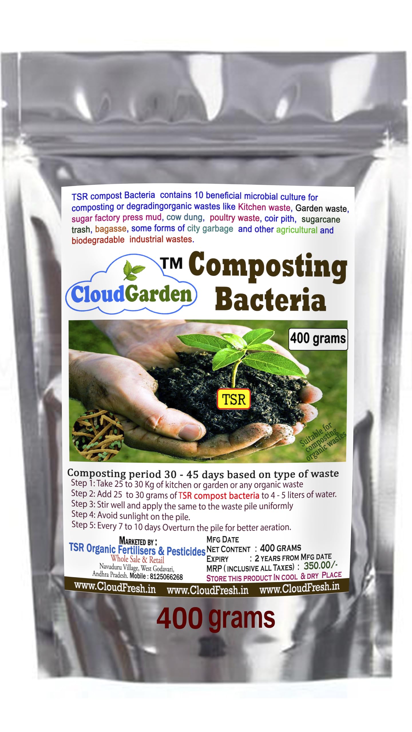 Tsr Garden Store Composting Bacteria 400 Grams Contains Both Fungi ...