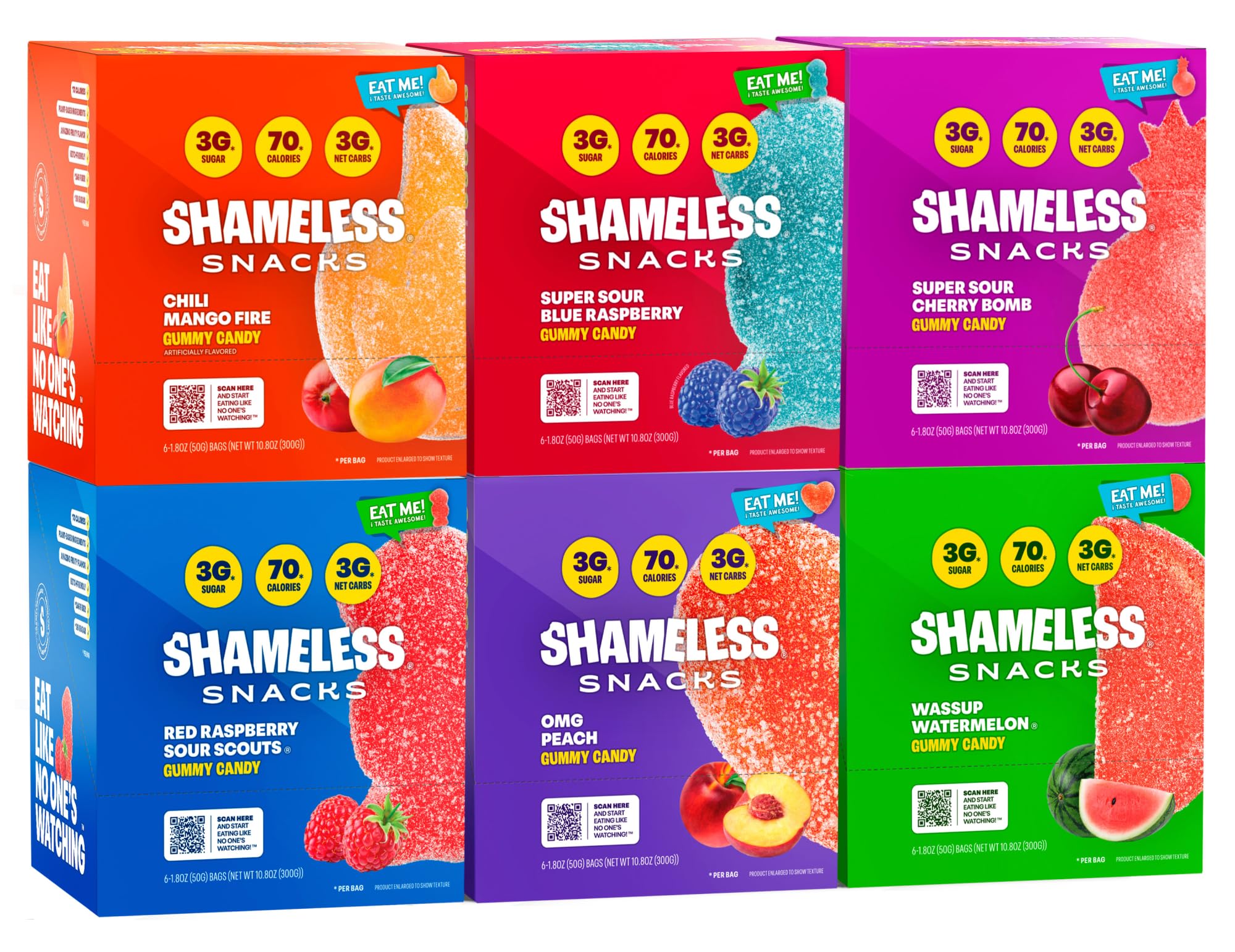 Amazon.com : Shameless Snacks Bundle - Healthy Low Calorie Snacks, Low ...