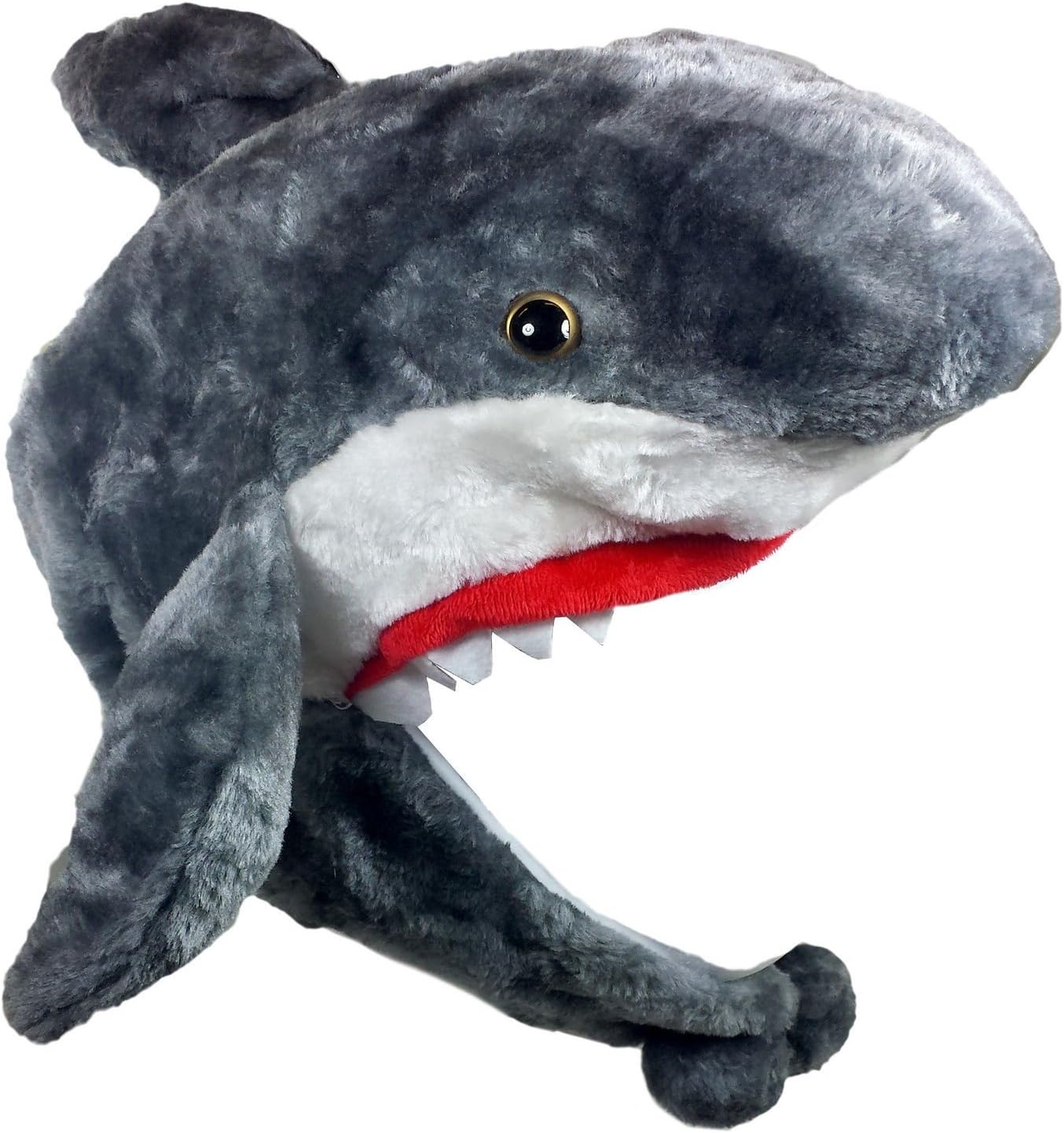 Amazon.com: Critter Caps Plush Shark HAT Animal Trooper Aviator Winter ...